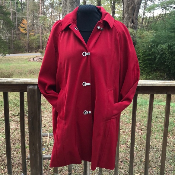 London Fog | Jackets & Coats | London Fog Burgundy Aline Hooded ...